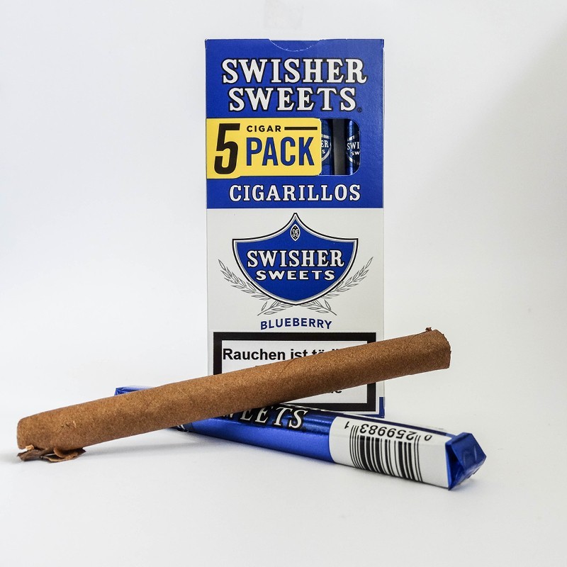 Swisher Sweet Cigarillos Blueberry 5 pcs Blunts Growshop Sodium Geneve
